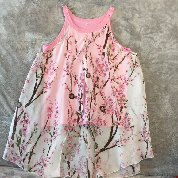 Tops | Chiffon Over Pink | Poshmark
